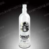 China SGS Screen Printing Crystal White Whiskey Glass Bottle for sale