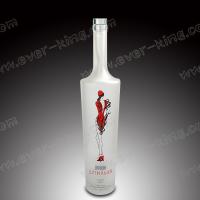 China Plastic Cap 750ml Empty Liquor Bottles , Sgs Clear Glass Liquor Bottles for sale
