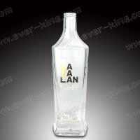 China SGS Screen Printing Crystal White Whiskey Glass Bottle for sale