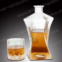 China Super Flint Crystal White 750ml Alcohol Container Glass for sale
