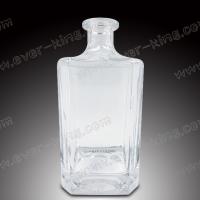 China Square 750ML Small Whiskey Bottles For Luxury Liquor for sale