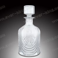 China ISO9001 2015 Luxury Glass Stopper 750ml Whiskey Glass Bottle for sale