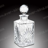China ISO9001 2015 Luxury Glass Stopper 750ml Whiskey Glass Bottle for sale