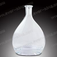 China Oval Shape Clear 750ml Spirits Whiskey Glass Bottle for sale