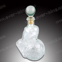China Screen Printing Clear Spirit Custom Glass Bottles for sale