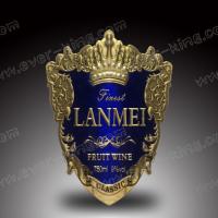 China ODM Aluminium Custom Liquor Bottle Labels For Luxury Wine for sale