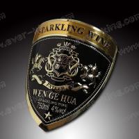 China ODM Aluminium Custom Liquor Bottle Labels For Luxury Wine for sale