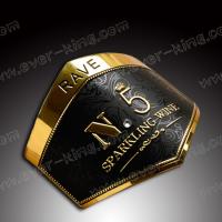 China ODM Aluminium Custom Liquor Bottle Labels For Luxury Wine for sale