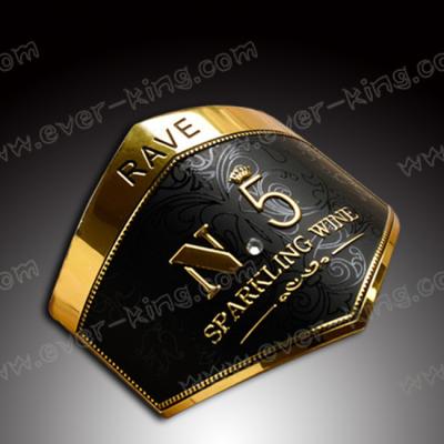 China ODM Aluminium Custom Liquor Bottle Labels For Luxury Wine for sale