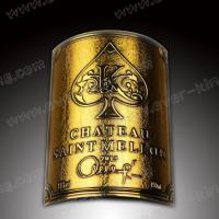 China Heat Resistant Bottled Beverage Embossed Spirit Labels for sale