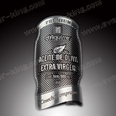 China Heat Resistant Bottled Beverage Embossed Spirit Labels for sale