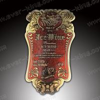 China Silk Screen Standard Zinc Alloy Spirit Labels for sale