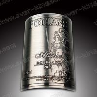 China Silk Screen Standard Zinc Alloy Spirit Labels for sale