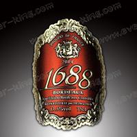 China Silk Screen Standard Zinc Alloy Spirit Labels for sale