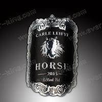 China Silk Screen Standard Zinc Alloy Spirit Labels for sale