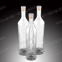 China ISO9001 Wooden Cork 1000 ML Rum Glass Bottle for sale