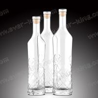 China ISO9001 Wooden Cork 1000 ML Rum Glass Bottle for sale