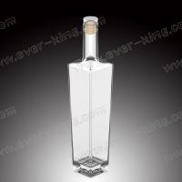 China Cap Sealing 200mm glass Whiskey Bottle for Liquor for sale