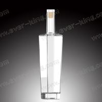 China Cap Sealing 200mm glass Whiskey Bottle for Liquor for sale