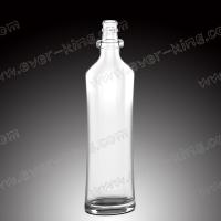 China Embossing Clear 1000 ML Rum Glass Alcohol Bottles for sale
