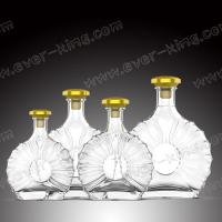 China Customized Clear Super Flint Glass Spirit Bottle for sale