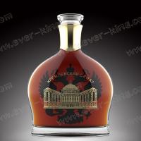 China Aluminium Label Transparent Flint Vodka Glass Bottle for sale