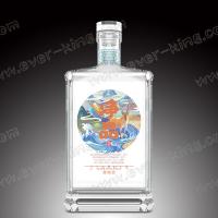 China OEM 750ML Crystal White Flint Cognac Glass Bottle for sale