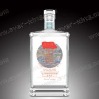 China OEM 750ML Crystal White Flint Cognac Glass Bottle for sale