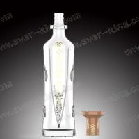 China 750ML Super White Glass ODM Brandy Glass Bottle for sale
