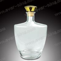 China Luxury Embossing 750 ML Cognac Glass Bottle for sale