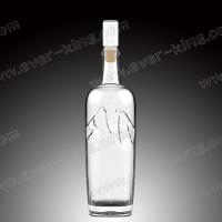 China Crystal White Flint Custom Glass Bottle 750 ML for Luxury Liquor and Spirit for sale