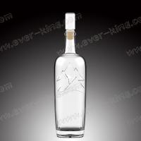 China Crystal White Flint Custom Glass Bottle 750 ML for Luxury Liquor and Spirit for sale