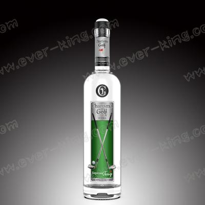 China Crystal White Flint Custom Glass Bottle 750 ML for Luxury Liquor and Spirit for sale