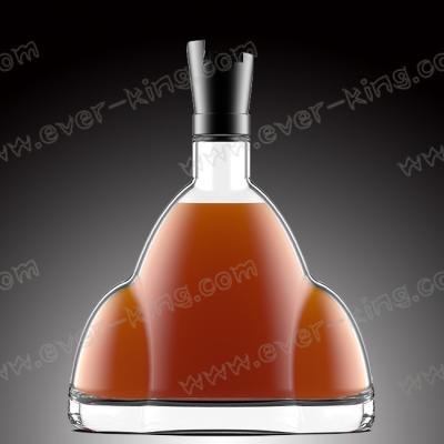 China Crystal White Flint Custom Glass Bottle 750 ML for Luxury Liquor and Spirit for sale