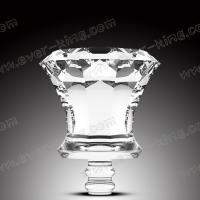 China Heat Resistant Clear 750ML Rum Glass Bottle With Diamond Cap for sale