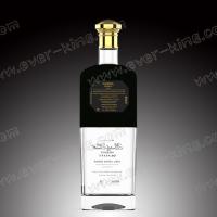 China Luxury Spirit Flint Glass Bottle 1000ML For Vodka for sale