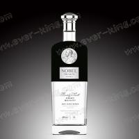 China Luxury Spirit Flint Glass Bottle 1000ML For Vodka for sale