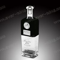 China Luxury Spirit Flint Glass Bottle 1000ML For Vodka for sale