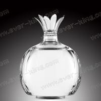 China 700ML Crystal White Flint Glass Vodka Bottle ISO9001 for sale