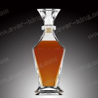 China Crystal White Flint 750ML Tower Shaped Tequila Glass Bottle for sale