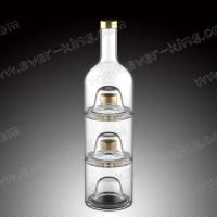 China 375ML 500ML Pyramid Shaped Liquor Glass Bottles for sale