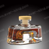 China Polygonous Shape Mini Clear Glass 250 mL Liquor Bottles for sale