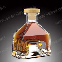 China Polygonous Shape Mini Clear Glass 250 mL Liquor Bottles for sale