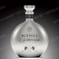 China High White Flint Glass 700ml Luxury Liquor Bottles For Brandy for sale