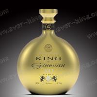 China High White Flint Glass 700ml Luxury Liquor Bottles For Brandy for sale