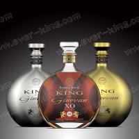 China High White Flint Glass 700ml Luxury Liquor Bottles For Brandy for sale