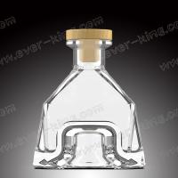 China Extra Flint Rum Glass Bottle 750ml With Cork Cap for sale