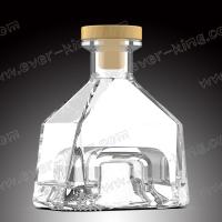 China Polygonous Shape Mini Clear Glass 250 mL Liquor Bottles for sale