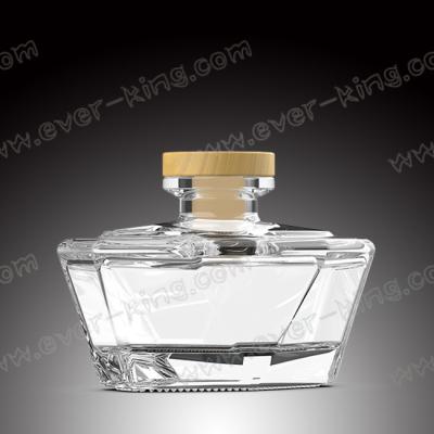 China Polygonous Shape Mini Clear Glass 250 mL Liquor Bottles for sale