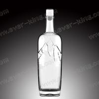 China ODM Transparent 750ml Glass Liquor Bottles With Glass Top for sale